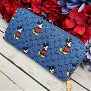 Bags | Blue Mickey Mouse Clutch Wallet Checkbook | Poshmark